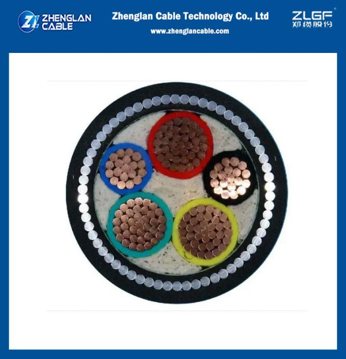 PVC Insulated PVC Sheathed SWA Armored Multicore Power Cable 3x35+2x16sqmm