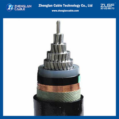 18 / 30KV 25kv Aluminum Power Cable Xlpe Insulated Hdpe Sheathed 1x240 ...