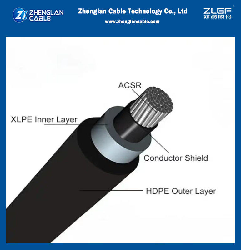 25KV Covered Aerial Insulated Cable Multi Layer Tree And Spacer Cable ACSR / XLPE / HDPE