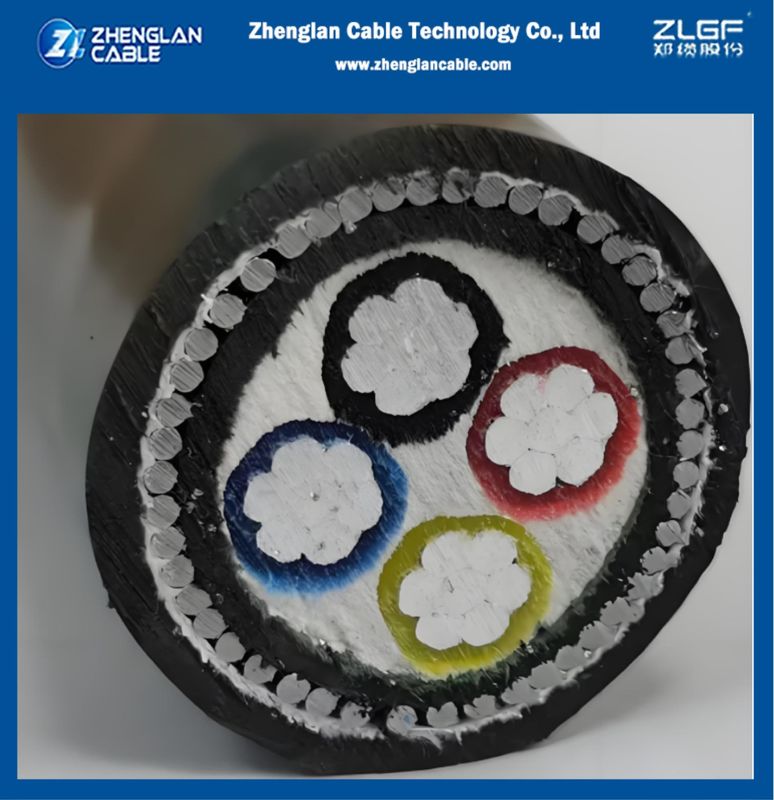LV Power Cable Undergroud Cable XLPE Insulated Steel Wire Armored AL/XLPE/PVC/SWA/PVC 4x35mm2 ...