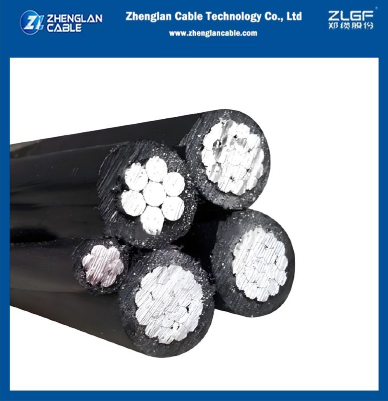Aerial Bundled Cable ABC CAAI LV 0.6/1kv 3x35+16+25mm²AAC+XLPE/AAC+XLPE/AAAC+XLPE IEC60502-1