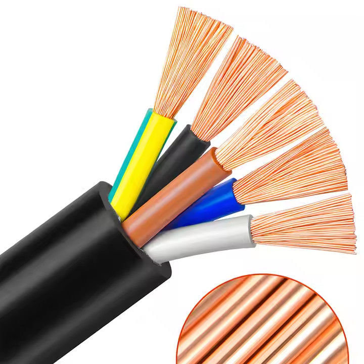 Flexible PVC Jacketed RV-K Cable 0.6/1KV For Circular Conductor Shape ...