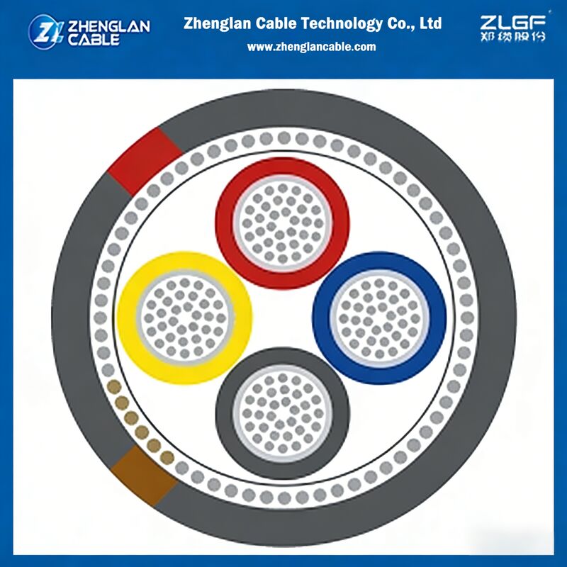 Low Voltage Aluminum Multi Core Steel Wire Armored Cable 0.6/1kv AL ...