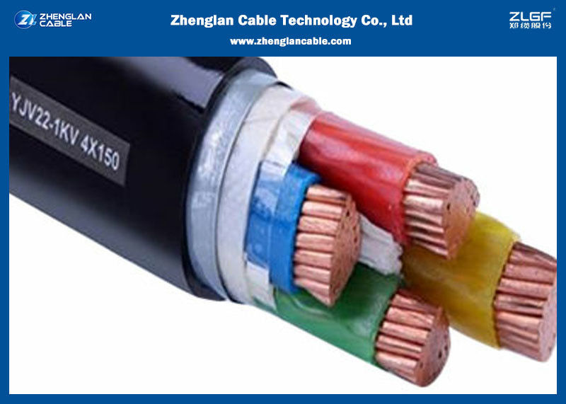 0.6/1KV 4C underground Armoured power cable （AL/CU/PVC/XLPE/NYBY/N2XBY) Nominal Section:4*1.5~4 ...
