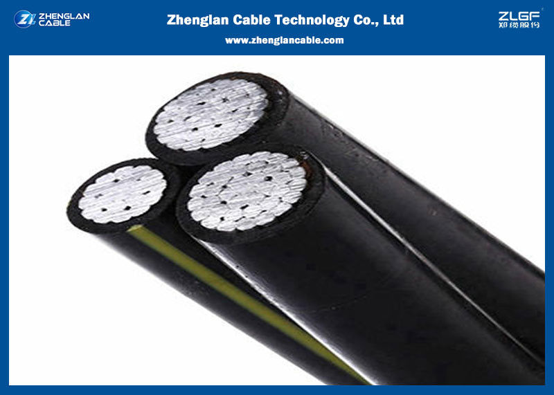 XLPE Insulated Electric Aerial Bundle Cable / ABC Cable Service Drop 0. ...