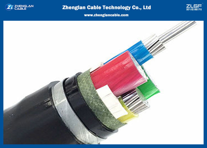 AL/XLPE/PVC/STA/PVC Aluminum Cable , 12/20kV 3 Core Aluminum Cable 0.6 ...