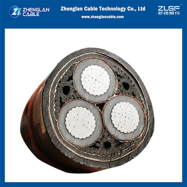 6/10KV 3x185mm2 Medinum Voltage Power Cables MV Aluminum Cable Tripolar ...