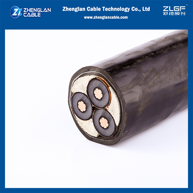 MV Underground Cable 18/30KV 3x120mm2 CU/SC/XLPE/SC/CWS+CTS/PE IEC60502-2