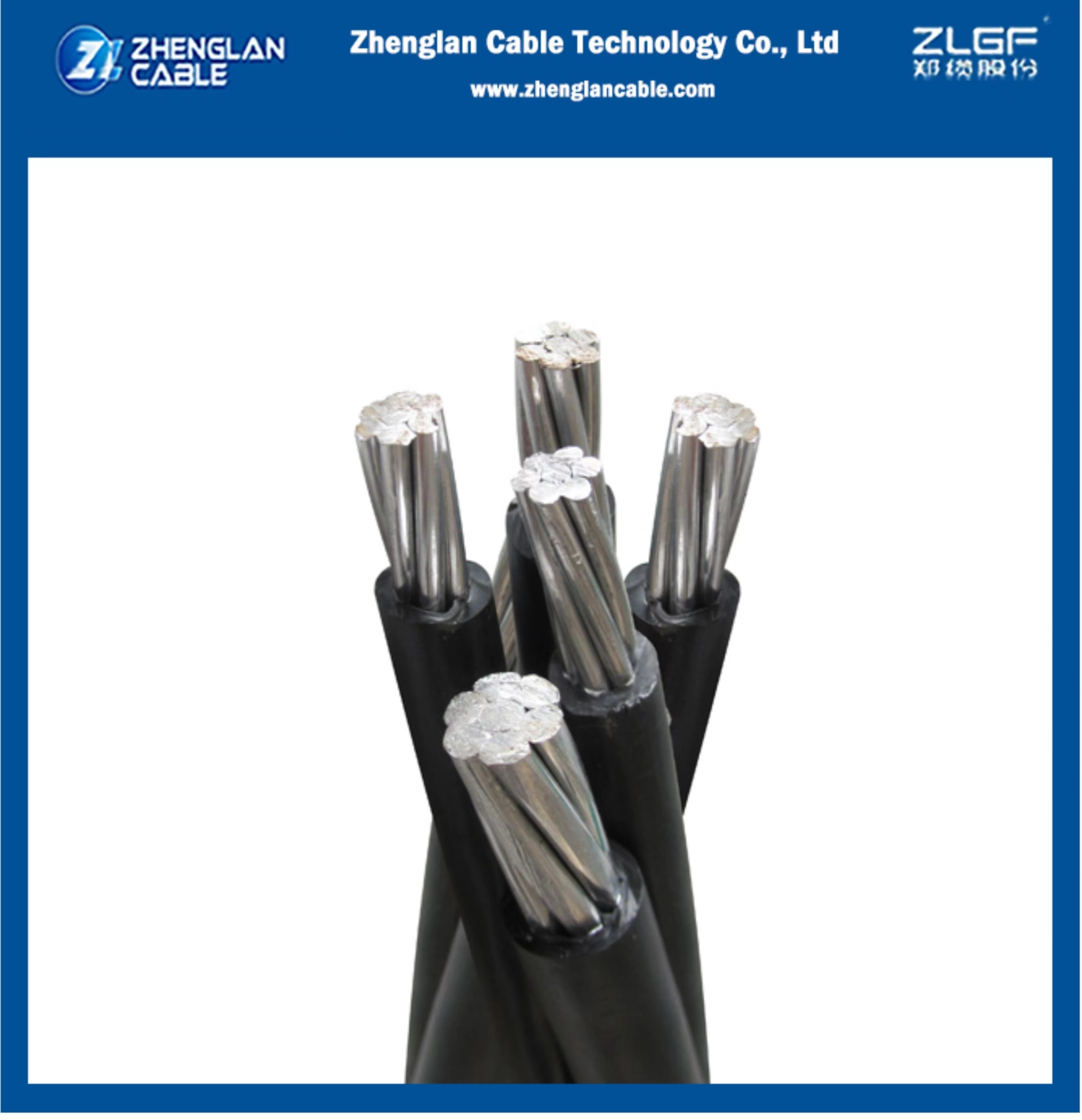 Quadruplex Neutral Supported Aluminum Cable 1kv Aerial Bundled 4x10mm2 ...