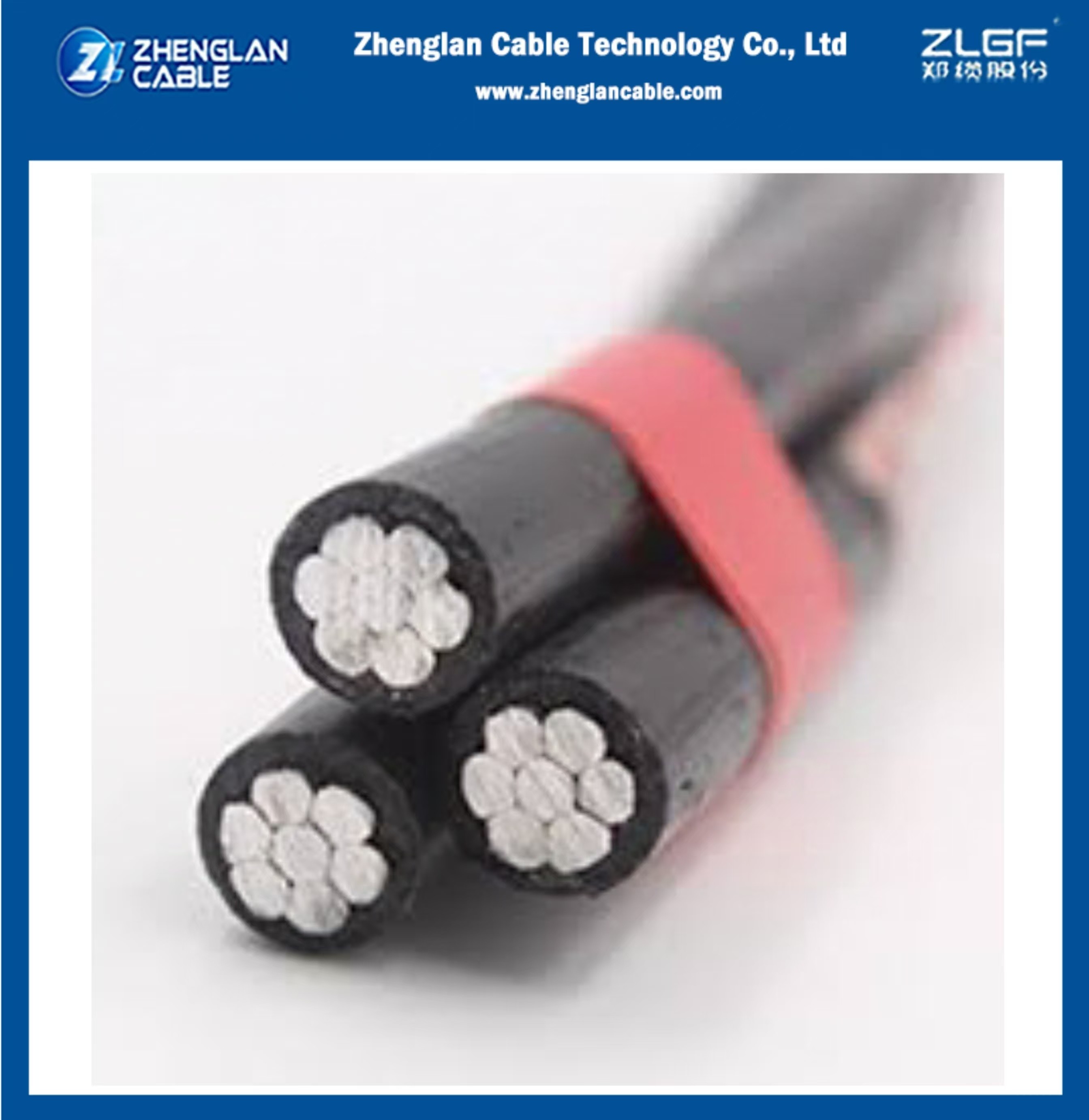 Overhead Insulated Cable 0.6/1KV 2X50+50 AAC/XLPE+AAAC/XLPE Aerial ...