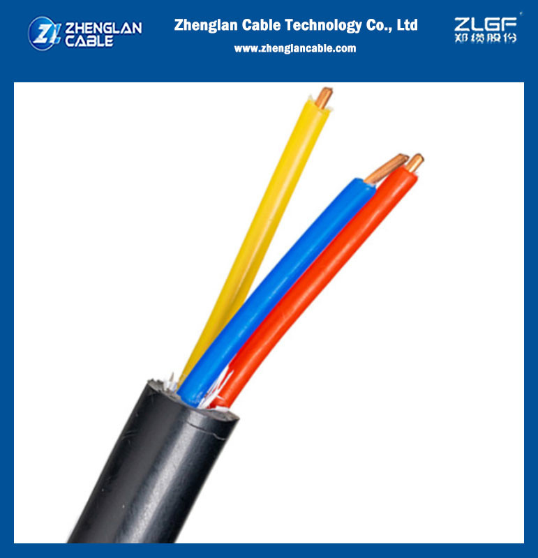 XLPE Insulated PVC Sheathed Unarmoured 6mm2 3 Cores Copper Cable 0.6 ...