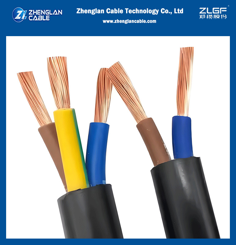Flexible PVC Jacketed RV-K Cable 0.6/1KV For Circular Conductor Shape ...