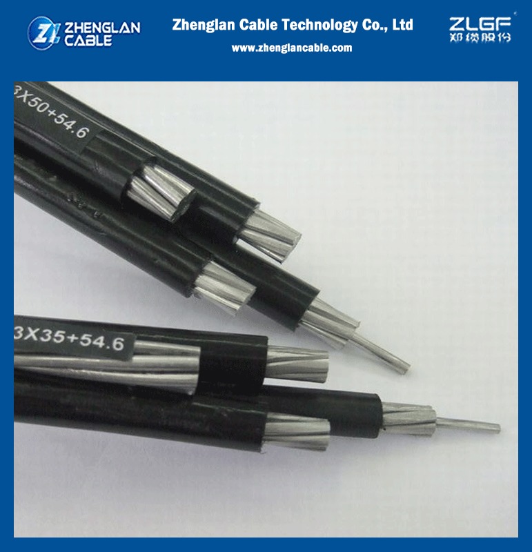 NFC 33-209 Aerial Bundle Conductor ABC Cable 3x35mm2+54.6