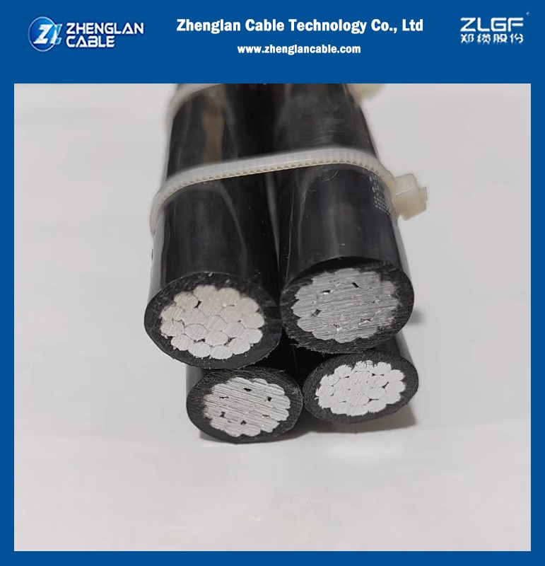 0.6/1kV Overhead Insulated Cable NFC 33-209 Standard XLPE Insulation ABC Cable 3X50mm2+54.6mm2