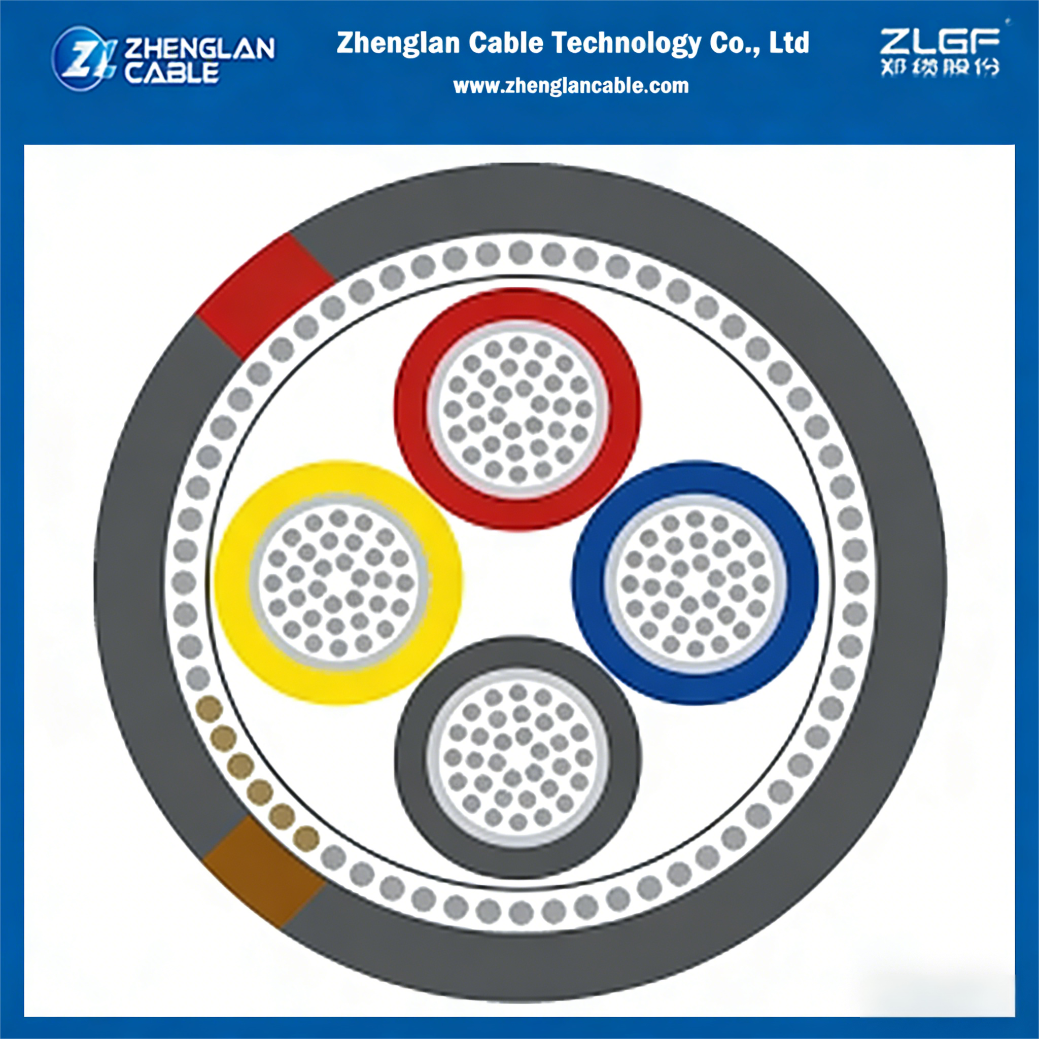 Low Voltage Aluminum Multi Core Steel Wire Armored Cable 0.6/1kv AL ...
