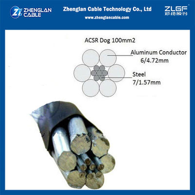ACSR Wire Strand Conductor Dog 100mm2 St/6/4.72mm, 7/1.57mm EN50182
