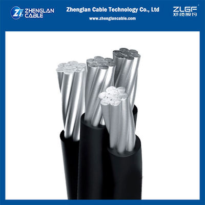 Quadruplex Neutral Supported Aluminum Cable 1kv Aerial Bundled 3x50 ...