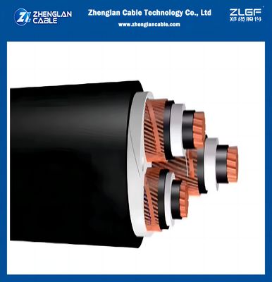 N2XSY N2XSEY Single / Three-Core XLPE Insulation Power Cable with Metalic Shield PVC Outer ...