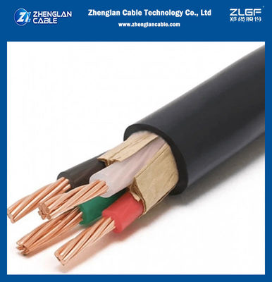 0.6/1kV 3+2 Cores XLPE Insulated PVC Sheathed Unarmoured Copper Cable IEC 60228 IEC 60502-1