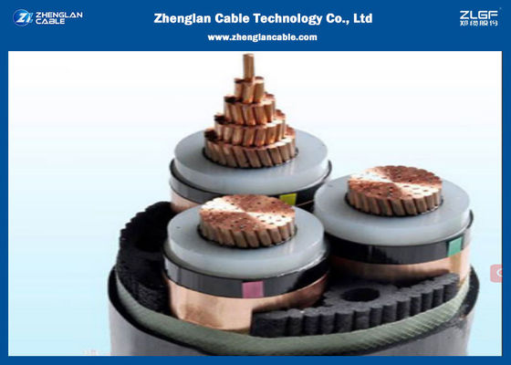 Copper Power Station Underground Cables 35 KV XLPE/PVC Insulated Medium ...
