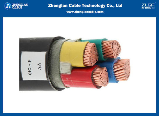 Single Core CU / PVC / PVC Low Voltage Copper Cable Nonmetallic Sheath ...