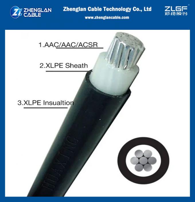 AAC/SC/XLPE Overhead Insulated Cable 15kv Aerial Spaced