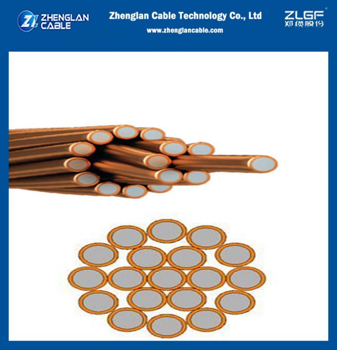 Bright Copper Clad Steel Strand Wire CCS Conductor For Earthing ...