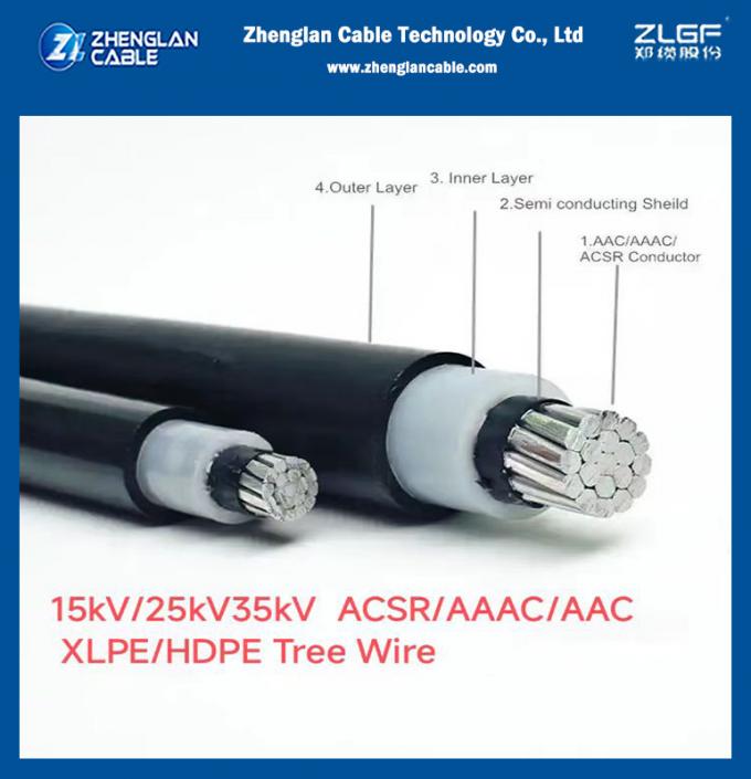 XLPE HDPE Overhead Insulated ABC Aerial Bundle Cable 15KV -35KV AAC AAAC ACSR Conductor